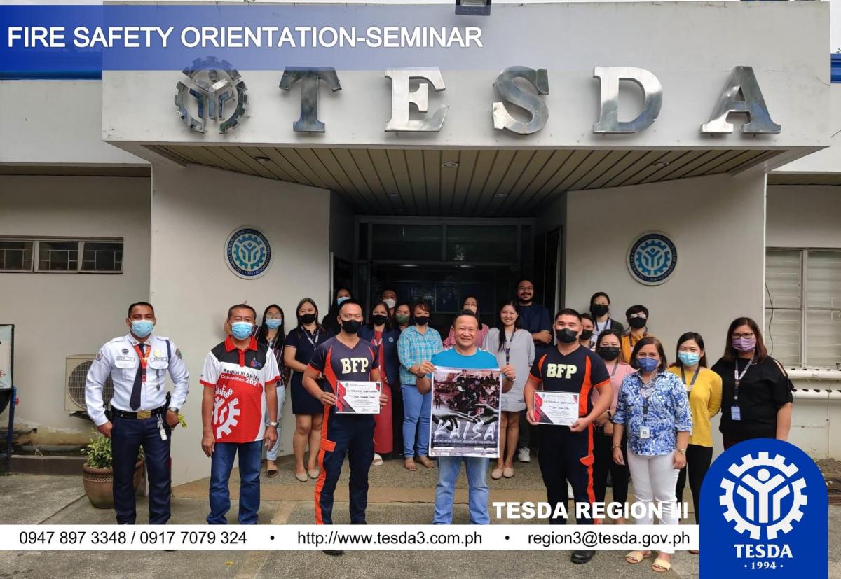 TESDA Regional Office 3 held a Fire Safety Orientation-Seminar and ...